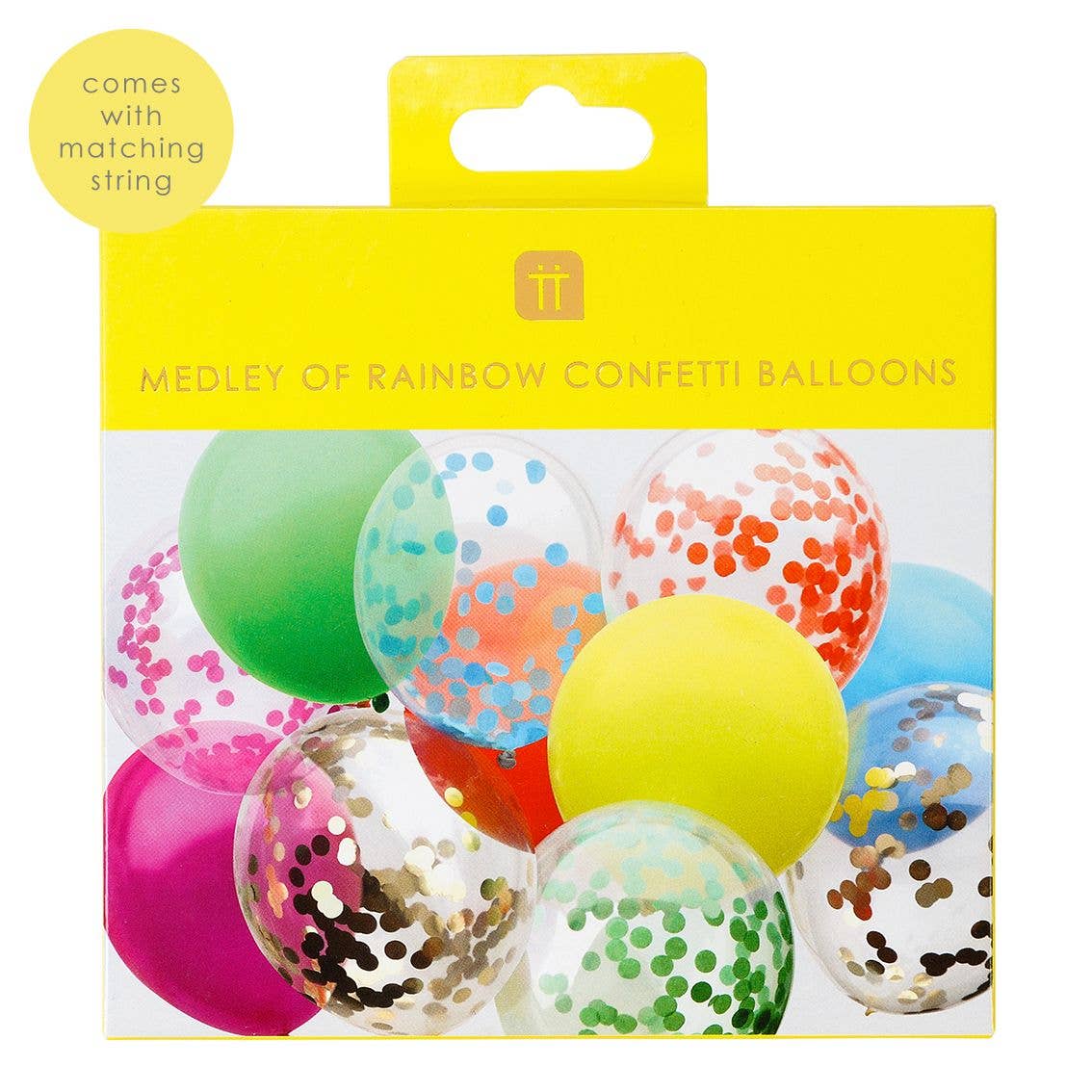Rainbow Confetti Balloons | Set of 12 – Burro