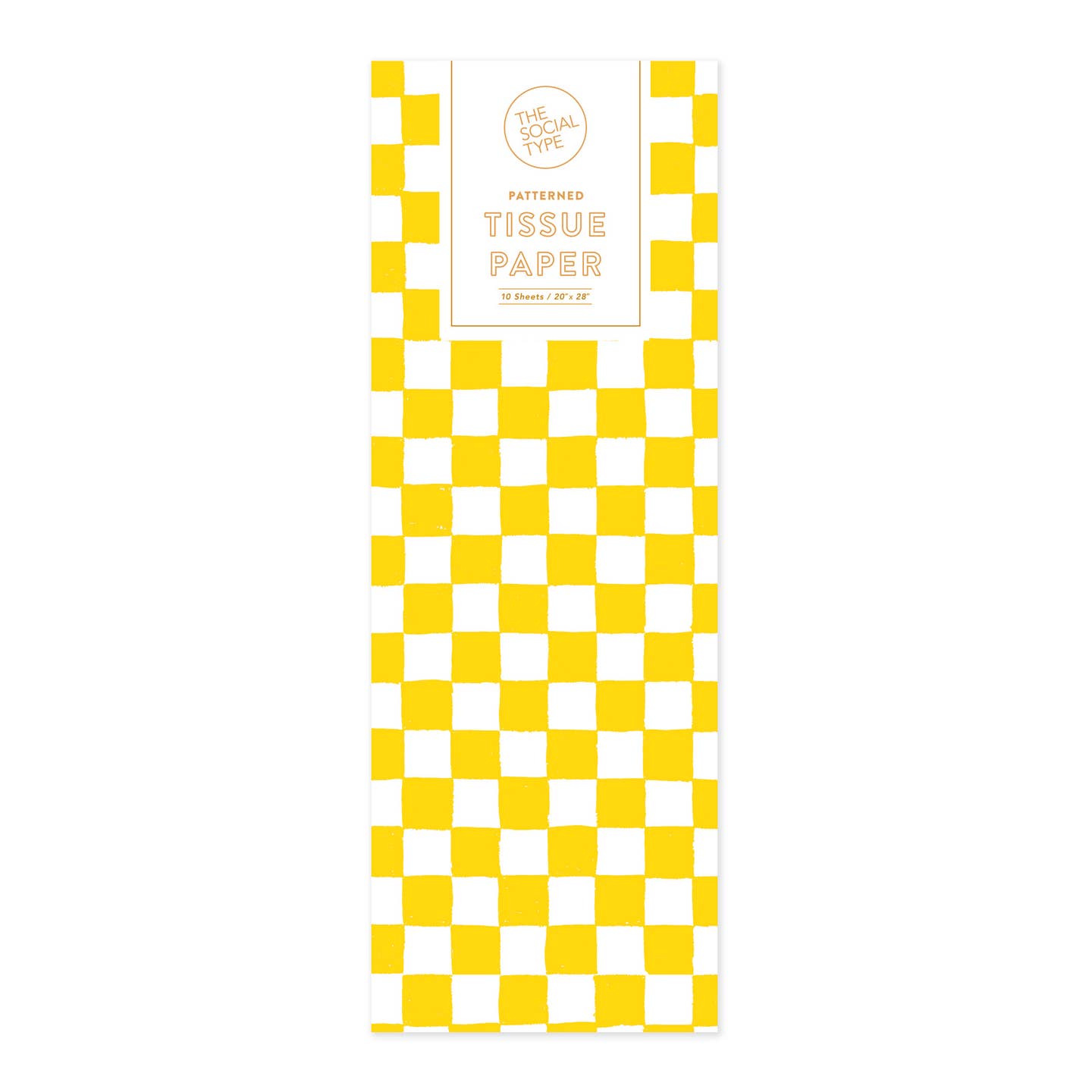 Tissue Paper | Yellow Checker – Burro